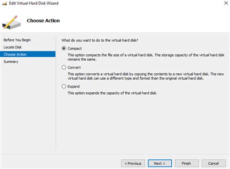 Why Is There Not An Option To Shrink The Virtual Hard Disk Hyper V Virtualization
