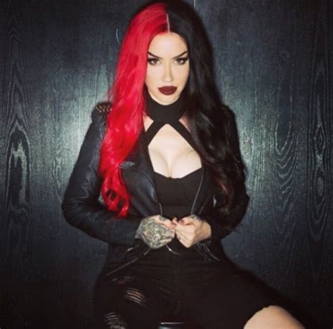 Ash Costello 🖤 New Years Day Band Ashley Costello Half And Half Hair