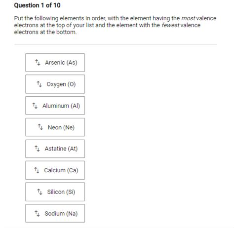 Question Of Put The Following Elements Studyx