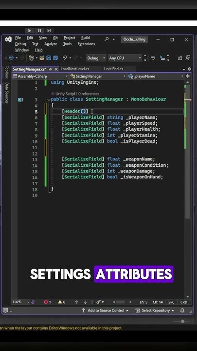 How To Use Header And Space Attributes In Unity Youtube