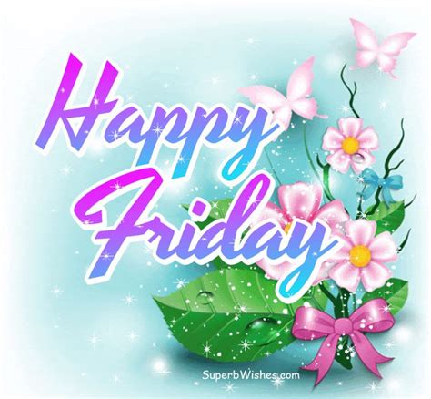 Happy Friday Animated  With Sparkling Stars