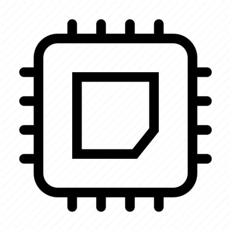 Cpu Component Icon Download On Iconfinder On Iconfinder