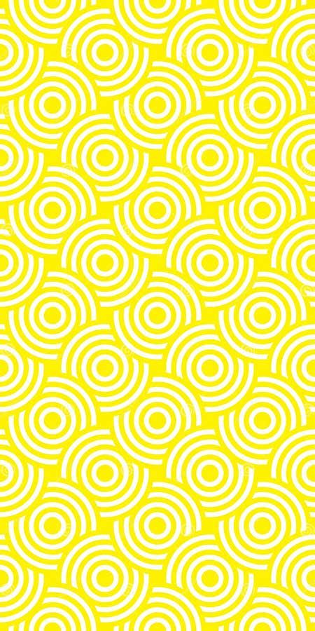 Vector Seamless Pattern With Concentric Circles Geometric Abstract