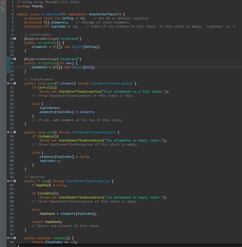 Java Data Structures Stack