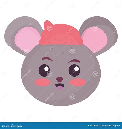 Isolated Cute Mouse Avatar Character Vector Stock Vector Illustration Of Woodland White