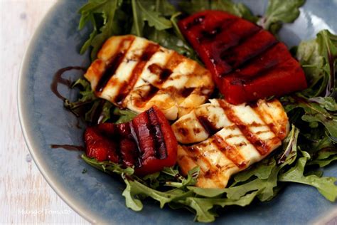 Mango Tomato Grilled Halloumi Watermelon Salad