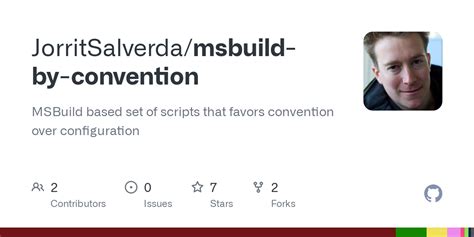 GitHub JorritSalverda Msbuild By Convention MSBuild Based Set Of Scripts That Favors