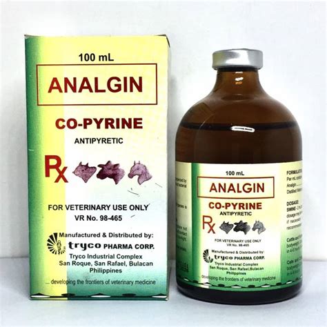SOUTH VET 1pc Co Pyrine Analgin Antipyretic 100ML Supplement For