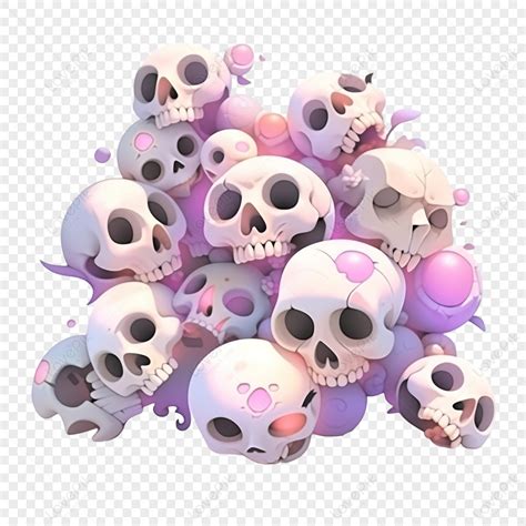 무서운 두개골 3d 공 프레임 사진 3d 렌더링 해피 할로윈 배경외딴검은색 Png 일러스트 무료 다운로드 Lovepik