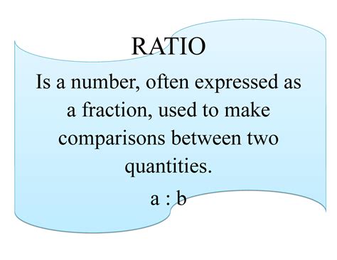 Ratio And Proprtion Ratio Is A Number Often Expressed As A Fraction