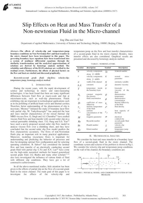 Pdf Slip Effects On Heat And Mass Transfer Of A Non Newtonian Ec
