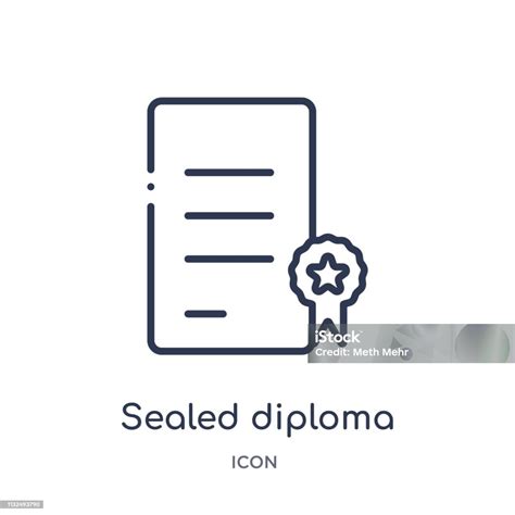 從教育大綱集合的線性密封文憑圖示細線封文憑向量查出在白色背景密封文憑新潮插圖向量圖形及更多古老的圖片 古老的 商務 圖示 Istock