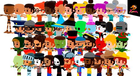 3d Pack A 45 Characters Animated 000 At 044 Low Poly Fbx