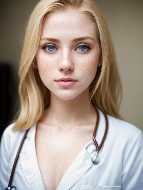 Una Chica De Ojos Azules Y Camisa Blanca Foto Premium