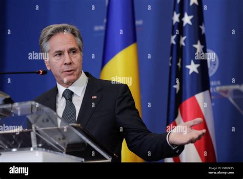 Bucharest Romania November 29 2022 Us Secretary Of State Antony