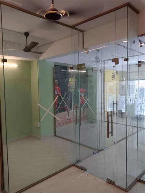 Aluminium Acoustic Slim Glass Partition Section At ₹ 399 Sq Ft In