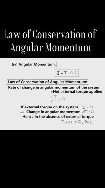 Law Of Conservation Of Angular Momentum🔺️ Easygrasping24 Physics Education Jee Shorts Short