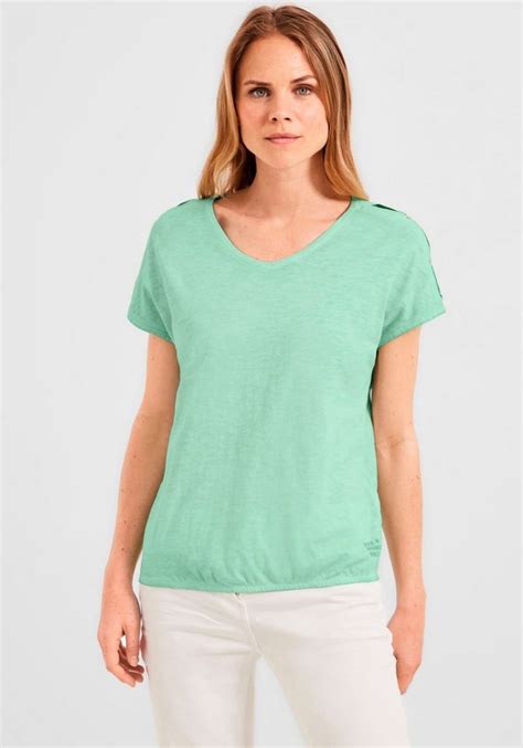 Cecil T Shirt Mit Cut Outs An Den Schultern Ein Dezentes Seitliches