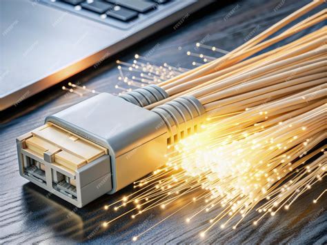 Fiber Optic Cable Connector For High Speed Internet Connection Generative Ai Premium Ai