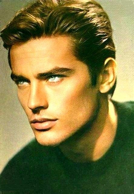 Alain Delon Cortes De Pelo Largo Para Hombres Male Model Face Blue