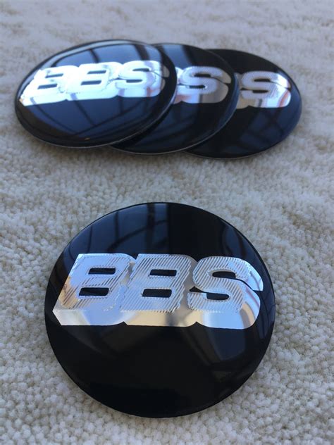 4 Pcs Set 56 Mm 2 20 Inch BBS Wheel Center Hub Caps Stickers Black