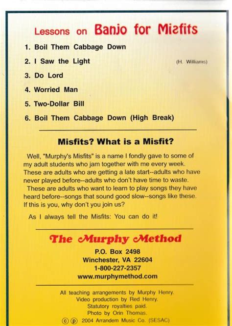 The Murphy Method Banjo For Misfits Neverdiemedia