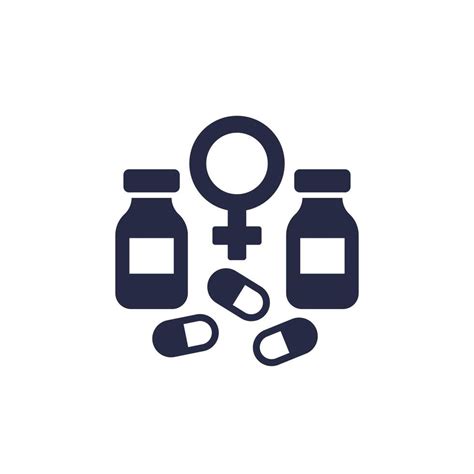 Estrogen Therapy Icon With Drugs 53457315 Vector Art At Vecteezy