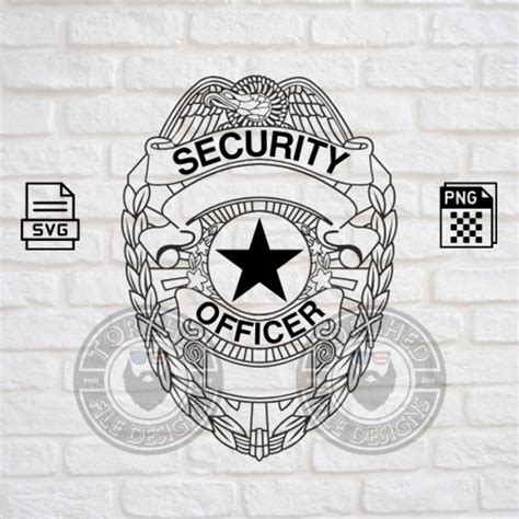 High Detail Blank Security Badge Svg Png Cnc Laser Vinyl Cutter
