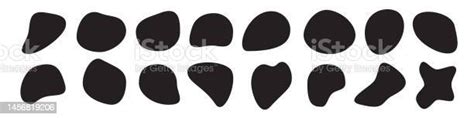 Blob Shape Amoeba Form Circle Vector Drop Liquid Spot Blob Vector Set