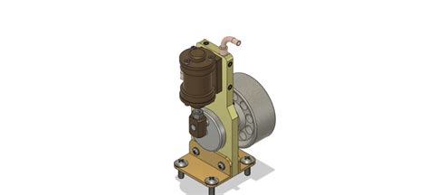 Single Cylinder Oscillating Steam Engine Autodesk Community Gallery