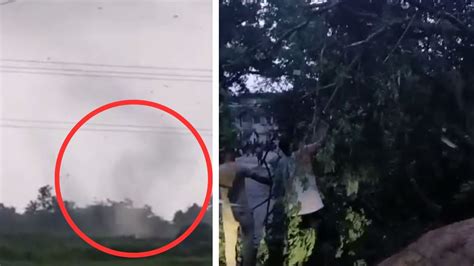 Tornado বাংলায় বৃষ্টির দোসর এবার টর্নেডো এক মিনিটে লন্ডভন্ড সব উড়ল