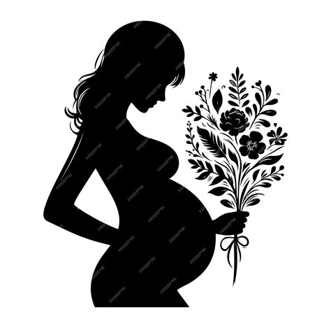 Premium Vector Pregnant Woman Vector Silhouette