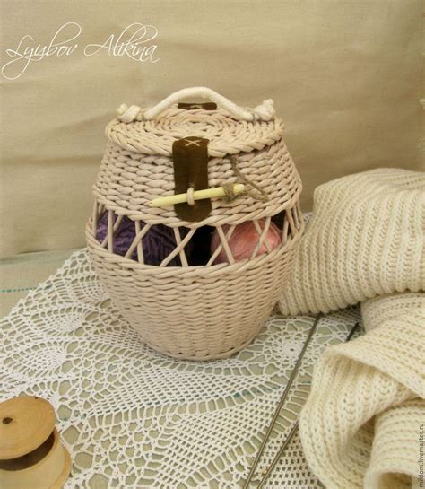 Купить Клубочница плетеная бежевый плетеный короб кантри деревенский стиль… Adornos