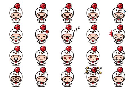 Cute Chicken Chibi Mascot Graphic By Jonnyleaf14 Creative Fabrica