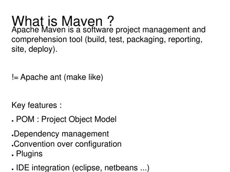 Plan What Is Maven Links Mvn Command Line Tool Ppt Download