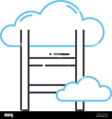 Cloud Storage Line Icon Outline Symbol Vector Illustration Concept Sign Stock Vector Image