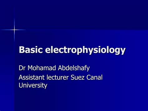 Ppt Basic Electrophysiology Powerpoint Presentation Free Download Id 951330