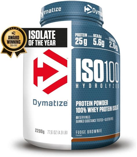 Dymatize Iso100 Hydrolyzed 100 Whey Protein Isolate 2200g Fudge