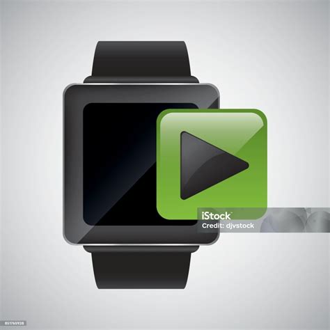 착용 할 수 있는 기술 설계입니다 소셜 미디어 아이콘 벡터 일러스트 레이 션 개념에 대한 스톡 벡터 아트 및 기타 이미지