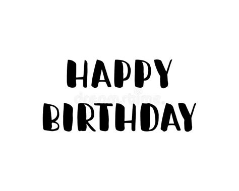 Feliz Cumpleaños Tarjeta De Letras Dibujada Mano Ejemplo Moderno Del