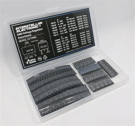 Smd Voltage Regulator Assortment 5v 6v 8v 9v 12v 15v 100ma 0 5