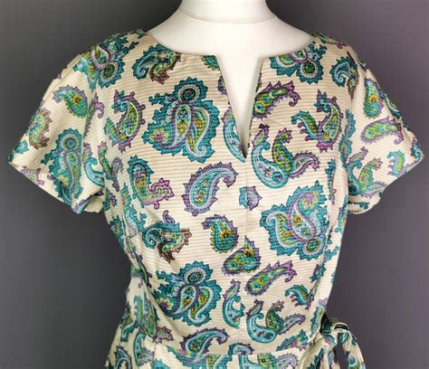 Vintage 1960s Paisley Print Mini Dress For Sale At 1stDibs Biba Sekularac