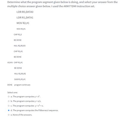 Solved Determine What The Program Segment Given Below Is