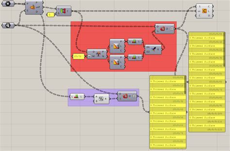 create curves on different surfaces at the same time grasshopper