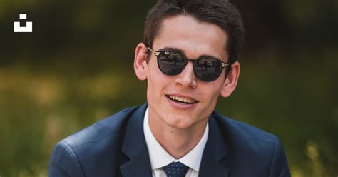 Man In Black Suit Jacket Wearing Black Sunglasses Photo Free Man