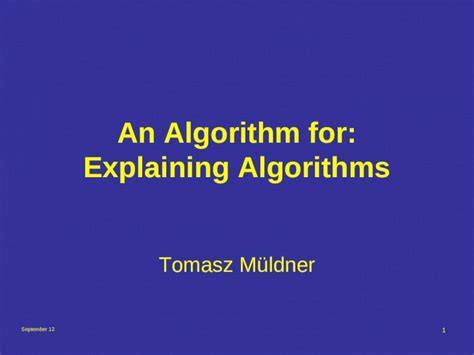 ppt an algorithm for explaining algorithms dokumen tips