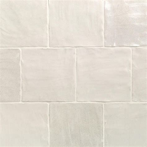 Ivy Hill Tile Amagansett Gin White 4 In X 4 In Mixed Finish Ceramic
