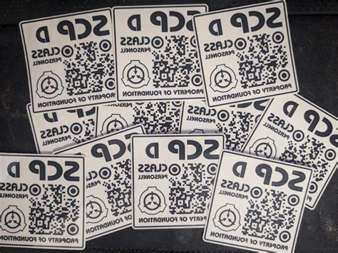 SCP D CLASS Temporary Tattoo With QR Code Etsy