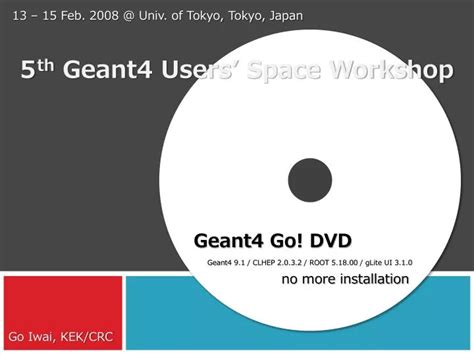 Ppt 5 Th Geant4 Users Space Workshop Powerpoint Presentation Free Download Id2207086