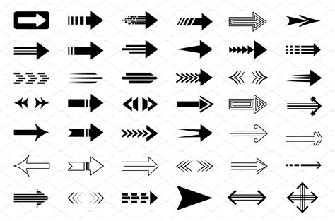 arrows vector set vector graphics ~ creative market